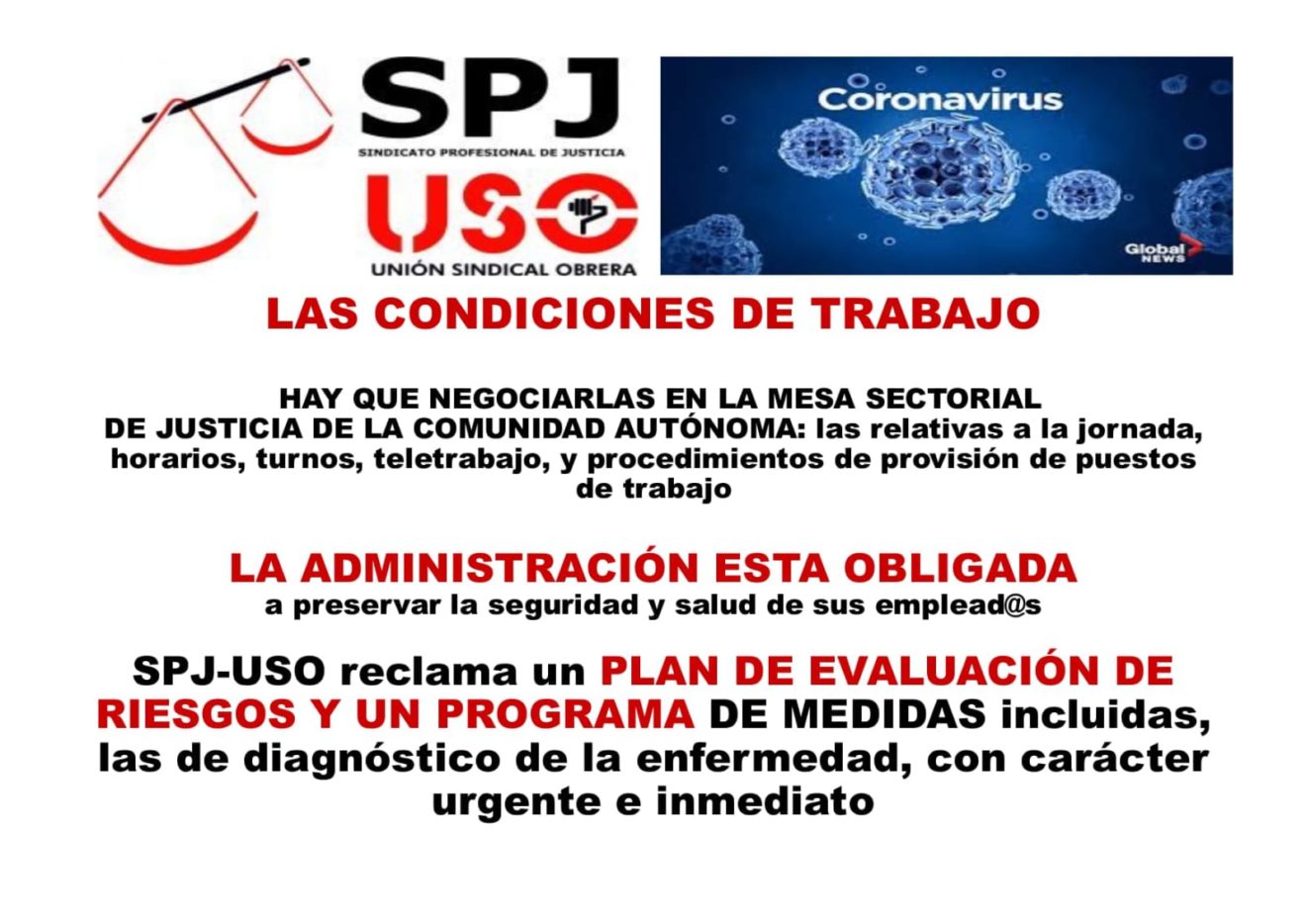 SPJ-USO ANDALUCÍA. PRESENTADO ESCRITO. SPJ-USO DEFIENDE EL DERECHO DEL PERSONAL DE JUSTICIA A ...
